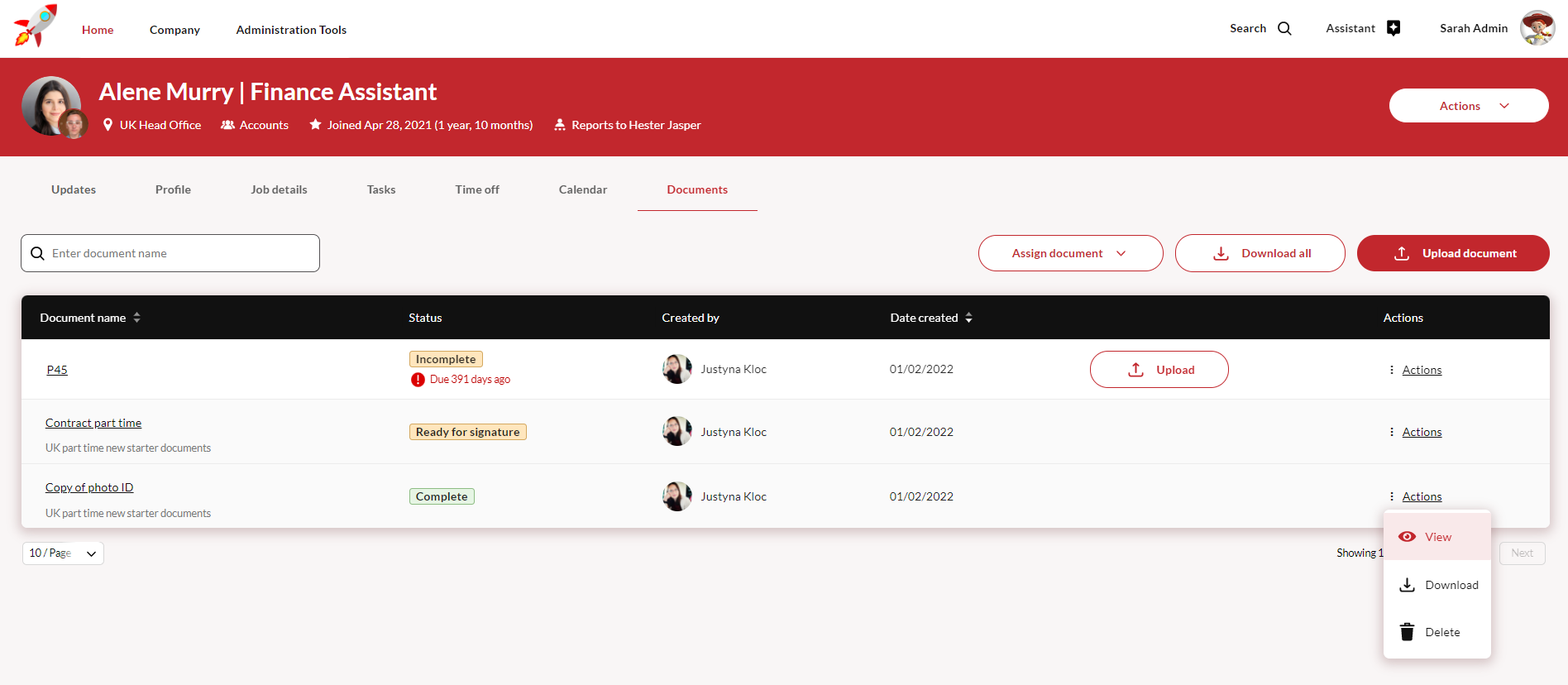 Sapling - Documents – Kallidus