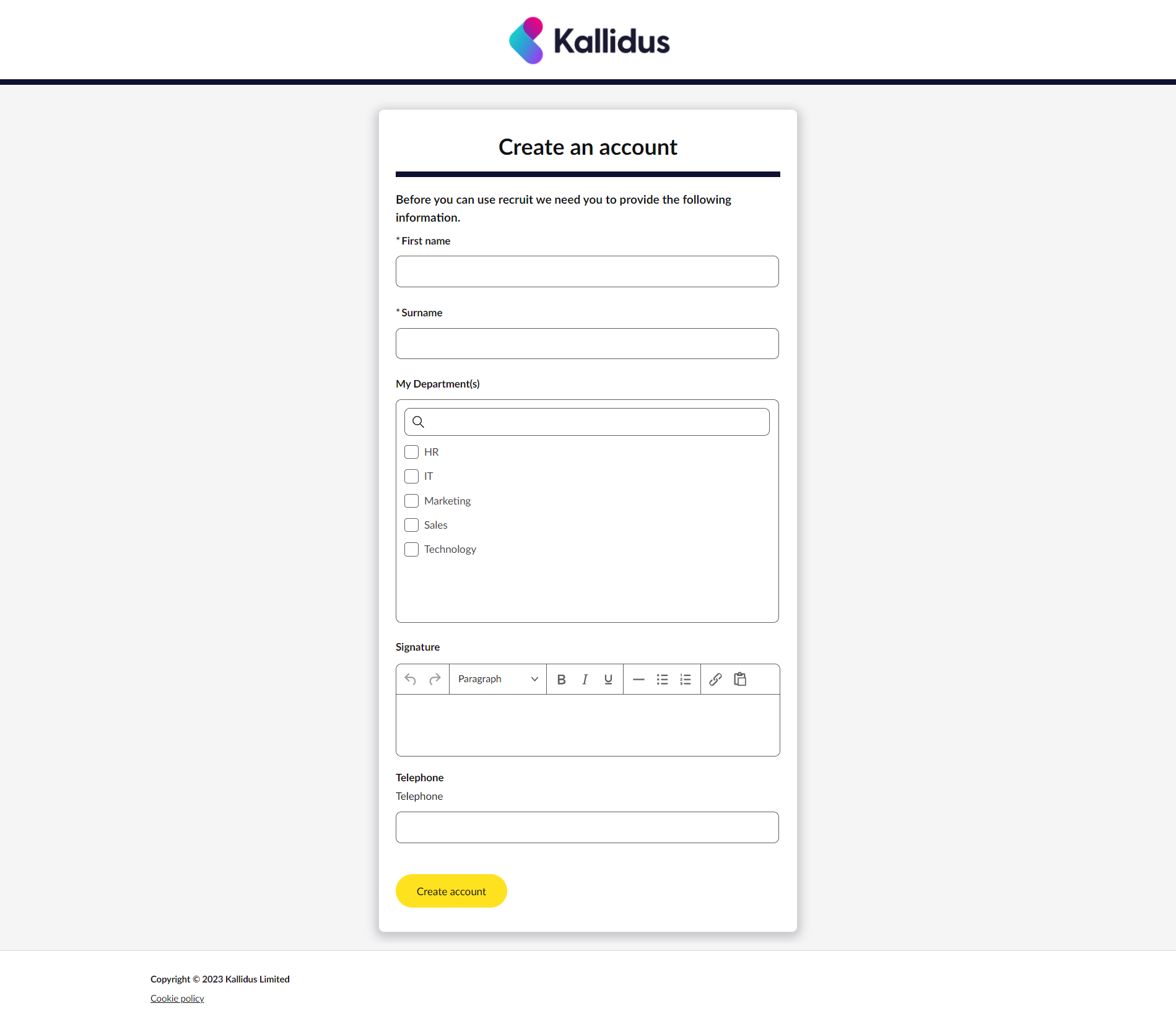 Recruit - how to enable Users to self register for the User/hiring manager portal (if you have ...