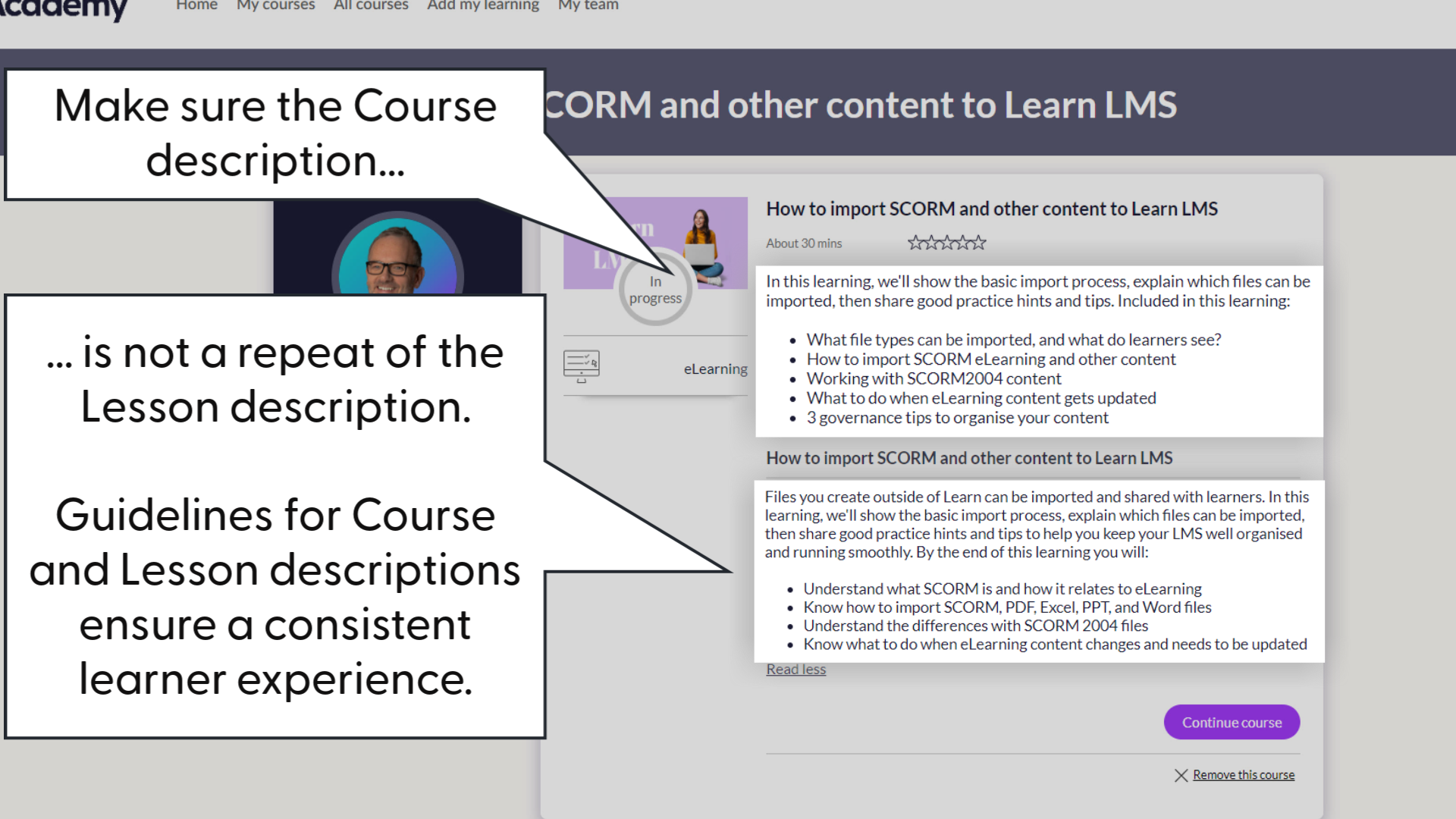 Learn - 3 tips for Course and Lesson descriptions – Kallidus