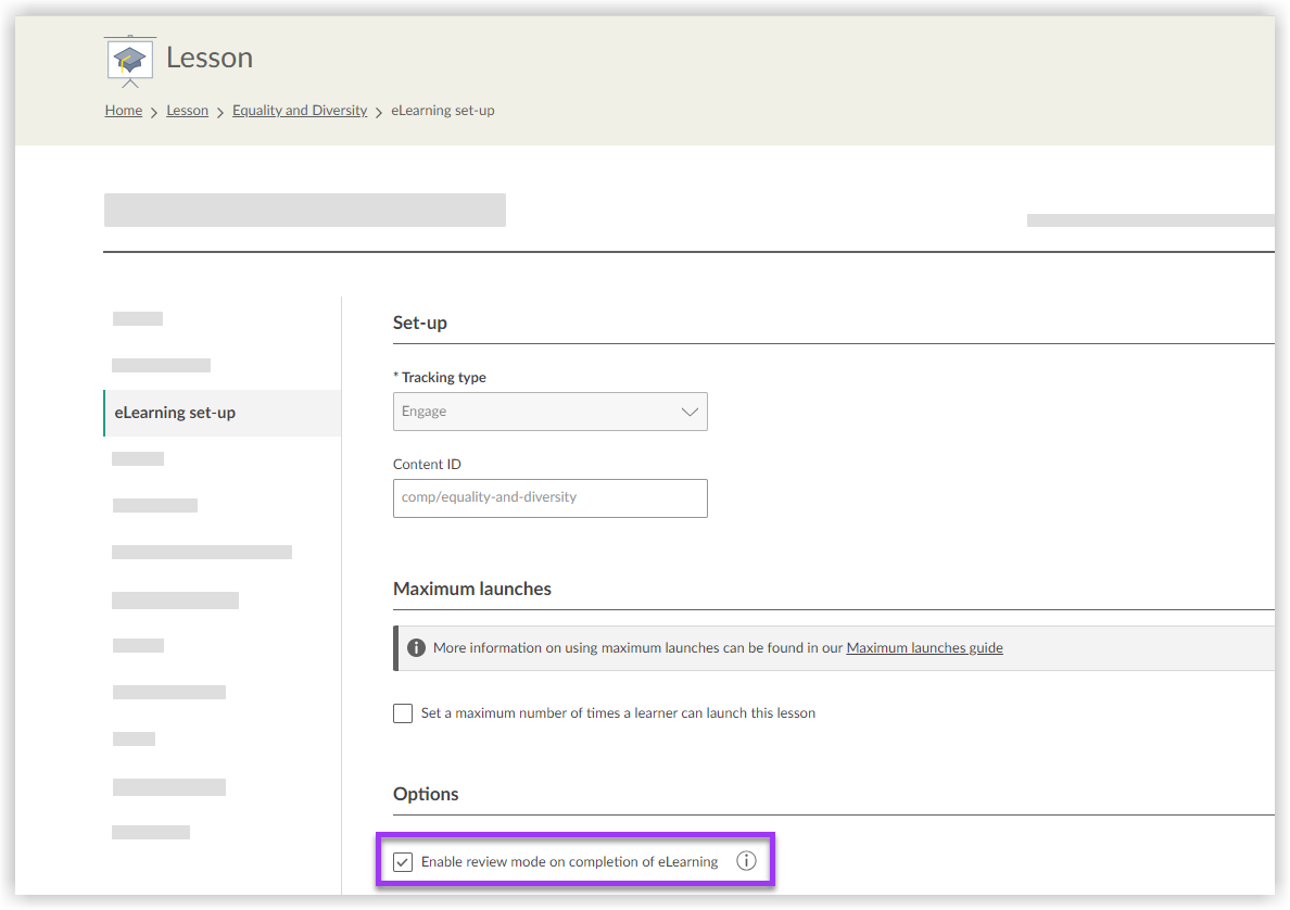 Learn - Allow learners to review completed content – Kallidus