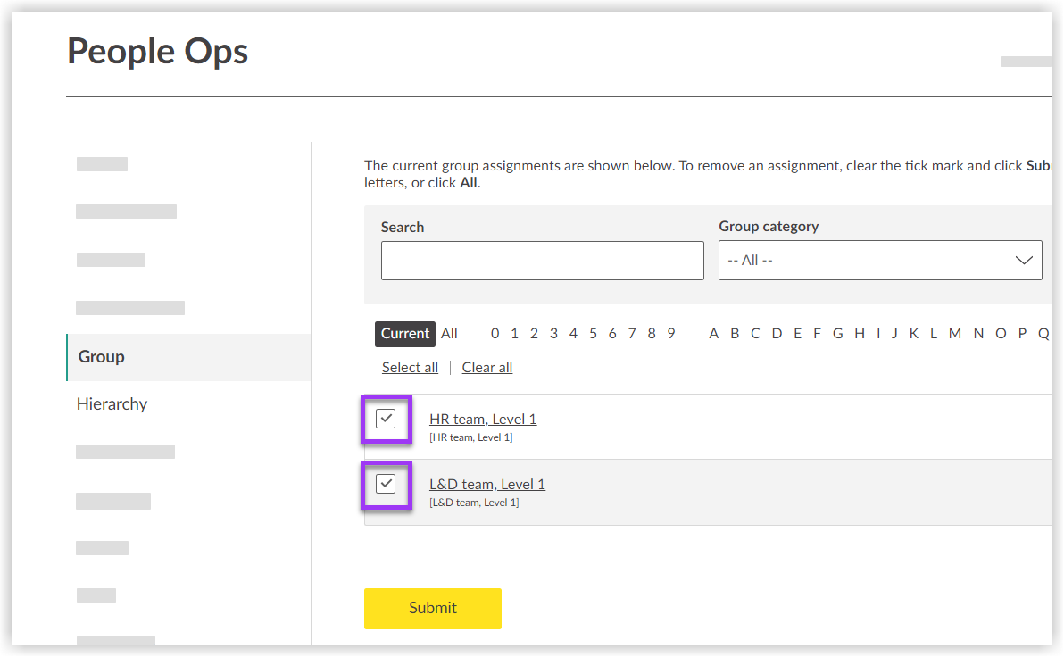 Learn - Create a Group hierarchy to cascade learning assignments – Kallidus