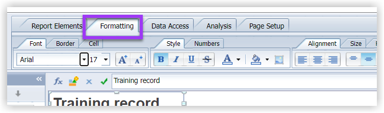 Learn Edit Text Font In A Business Objects Reports Kallidus 6895