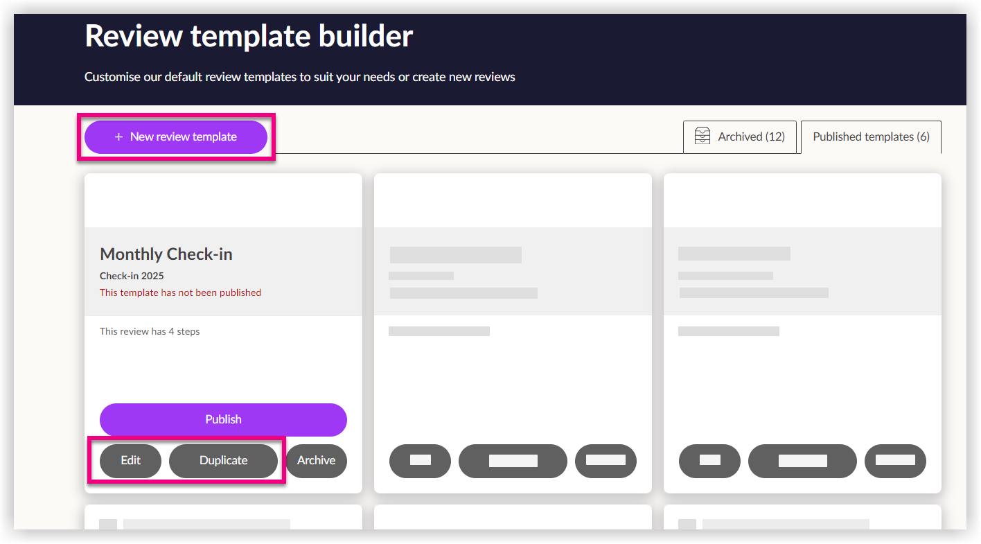 Perform - Create a review template from scratch – Kallidus