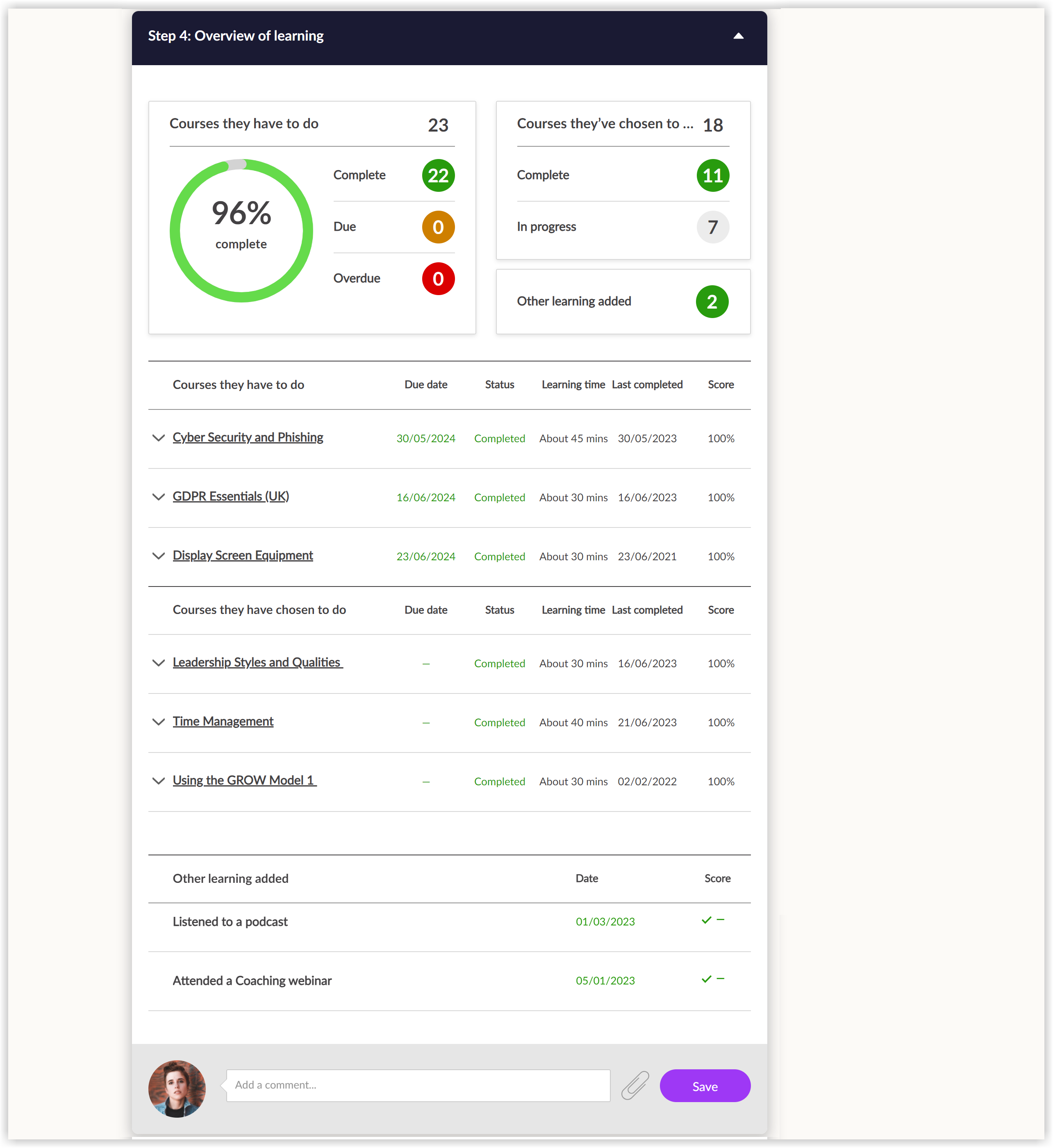 Perform - Build a review template using Sections – Kallidus