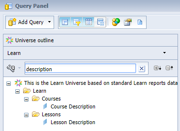 Learn - Create a Business Objects report showing all Course and Lesson descriptions – Kallidus