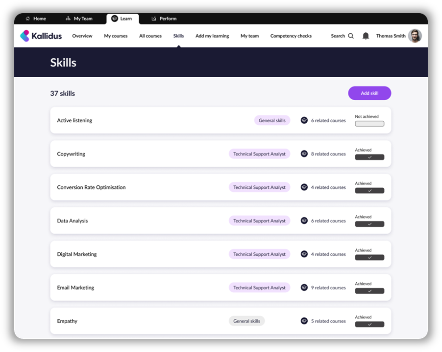 Skills - How to set up skill levels – Kallidus