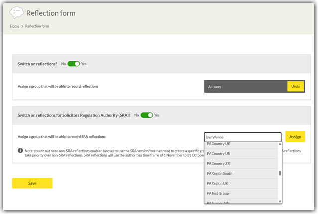 Learn - How to enable and use Reflections forms – Kallidus