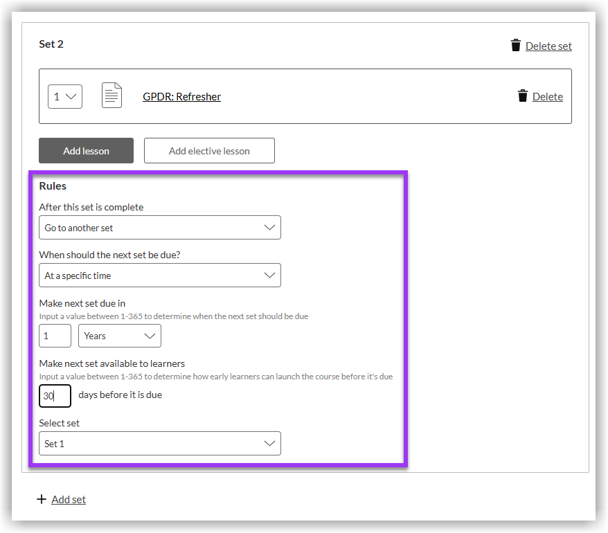 Learn - Refresher training: Set up a Course with initial learning and ...