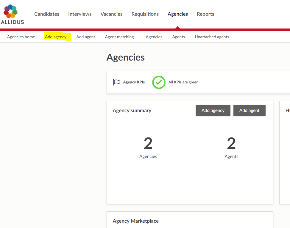 Recruit - agency portal introduction – Kallidus